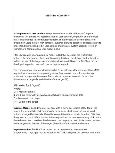 Hci Cs348 Iii Pdf Human Computer Interaction Formal Verification