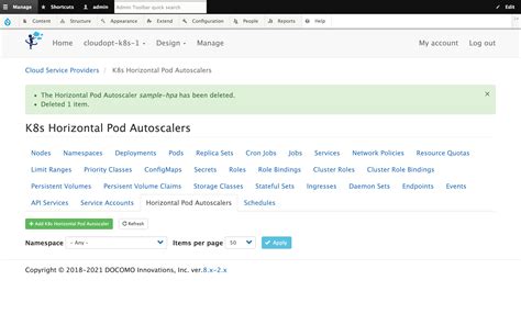 Manage K S Horizontal Pod Autoscalers Drupal Org
