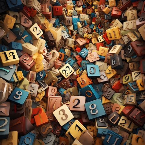 Premium Photo Numbers And Letters All Mixed Up