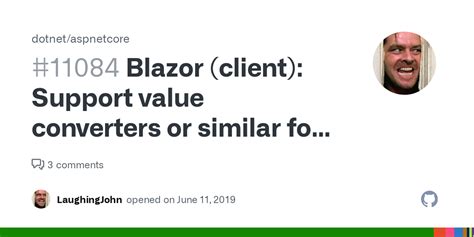 blazor client support value converters or similar for binding