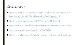Server Side Template Injection Slides PPTX