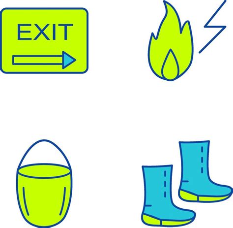 Exit And Electricity Fire Icon Vector Art At Vecteezy