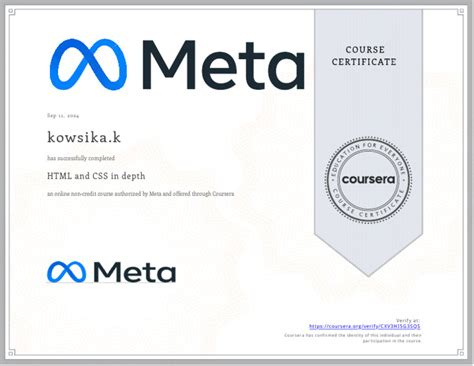 Html And Css In Depth Certificate Pdf