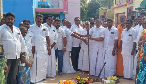 பாலக்கோடு பட்ரஅள்ளி கிராமத்தில் 11லட்சம் ரூபாய் மதிப்பீட்டில் பேவர் பிளாக் சாலை அமைக்க முன்னாள்