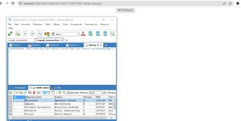 How To Fetch Data From Database And Show The Data In The Html Table
