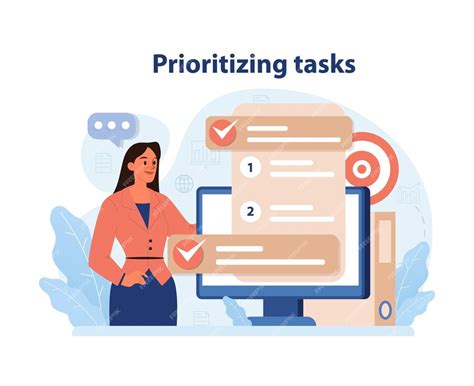 premium vector prioritizing tasks concept confident woman with