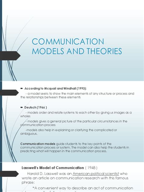 Communication Models And Theories Pdf Rhetoric Communication