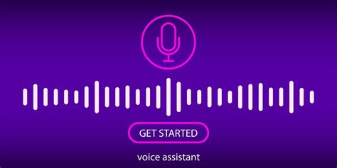 Modern Voice Control Assistant With Neural Wave Design And Mic Symbol