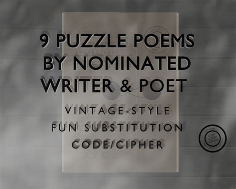 Cryptography Puzzle Poems With A Secret Agent Theme Printable Relaxing Fun Code Cracking Word