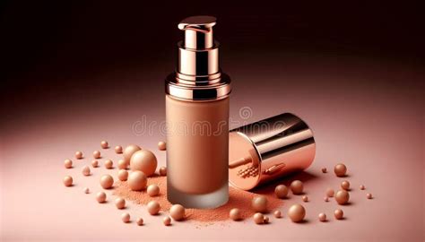 Foundation Bottle With Pump Image Created Using Ai Stock Illustration
