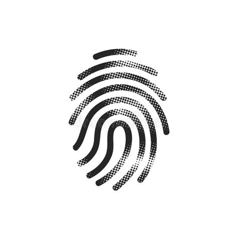 Fingerprint Grayscale Silhouette Stock Vector Illustration Of Blob Human 116116127
