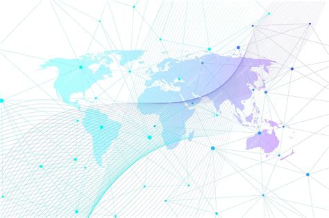 Premium Vector Global Network Connections With World Map Internet