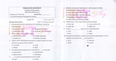 Campus Book Database Management System Bicte Note Fourth Semester Previous Year Question
