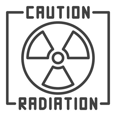 Caution Radiation Vector Radiation Warning Linear Icon Or Logo Element 42656616 Vector Art At