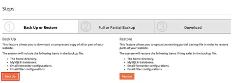 Create Full And Partial Backup Files With Cpanels Backup Tool