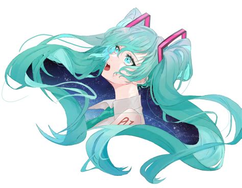 Safebooru 1girl Absurdres Aqua Eyes Aqua Hair Aqua Necktie Bangs Blue