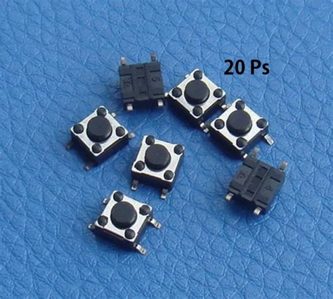 Tactile Tact Push Button Switch 6x6x5mm Micro Momentary Tact Switch 4 Pin 20 Pcs Spst Pushbutton