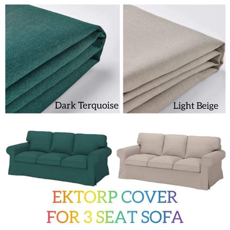 💥ready Stock💥ikea Cover 3seat Sofa Ektorp Totebo Dark Turquoise Totebo