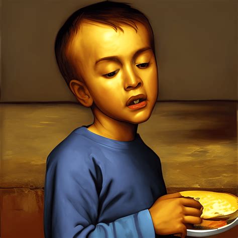 An Hungry Boy And The Wealthiest World · Creative Fabrica