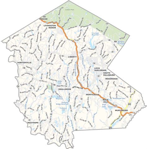 Orange County Map New York Us County Maps