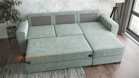 Ъглов диван Алис мента ️ ТОП Цена — МебелМаг