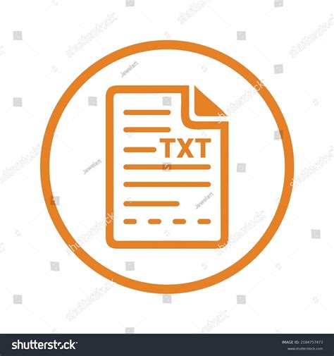 Document Text Format Icon Orange Vector Stock Vector Royalty Free