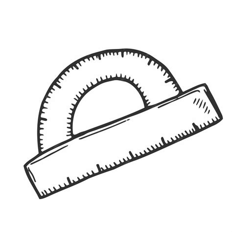 Premium Vector Simple Black Outline Icon Of Protractor