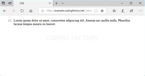 Css Tutorial 인용문blockquote 꾸미는 방법 Coding Factory