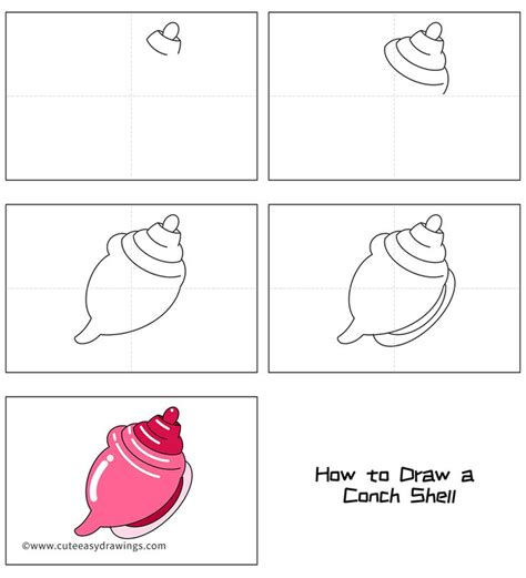How To Draw A Conch Shell
