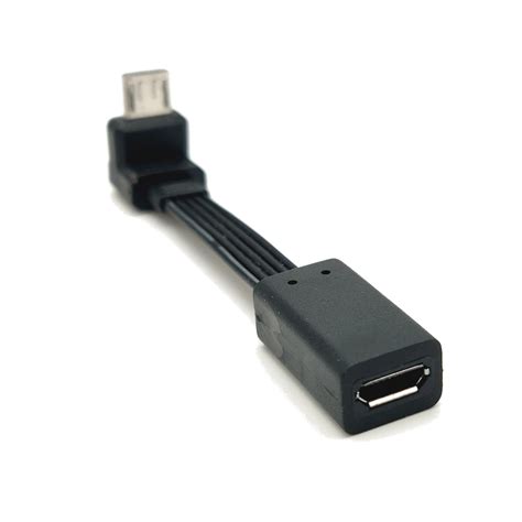 90 Degree 5pin Left Right Angle Micro Usb Port Male To Female Lock Plug