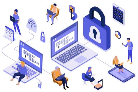 Premium Photo Protect Data With Cybersecurity And Privacy Technology