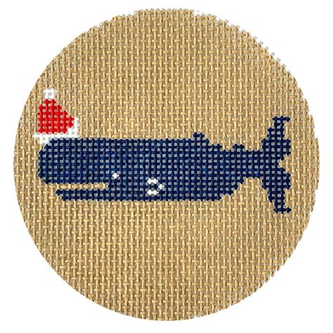 Santa Whale Ornament Needlepointcom