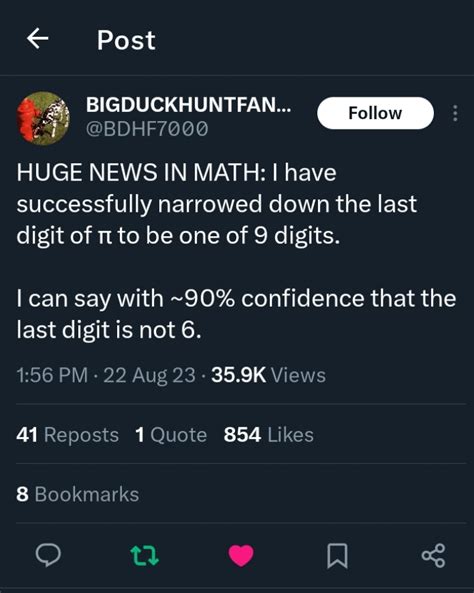 The Last Digit Of Pi Rmathmemes