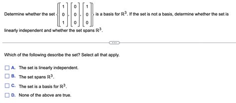 Solved Determine Whether The Set Chegg Com