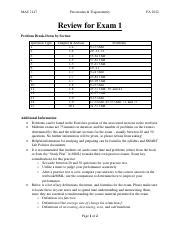Precalc Exam 1 Review Guidelines Pdf MAC 1147 Precalculus Trigonometry FA 2022 Review For