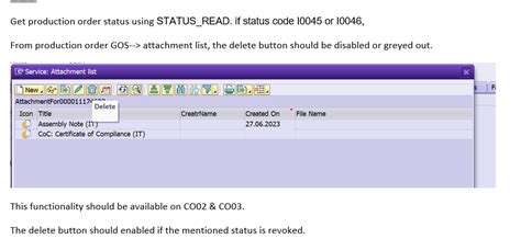 Disable Grey Out Delete Button In CO And CO SAP Community