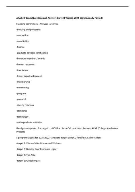 Aka Mip Exam Questions And Answers Current Version Already Passed Aka Mip Stuvia Us