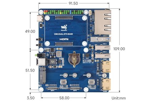 Raspberry Pi Cm5 Carrier Board Supports Dual Ethernet 1gbe 2 5gbe And Wide 7v 36v Dc Input
