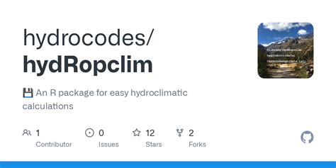 Github Hydrocodes Hydropclim An R Package For Easy Hydroclimatic Calculations