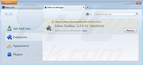 Inbox Com Toolbar Simple Removal Instructions Search Engine Fix Updated