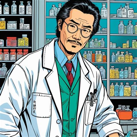 Scientist In A Lab Coat Testing A Stop Sign In An Intersection The