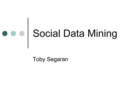 Mining Social Data For Fun And Insight Ppt