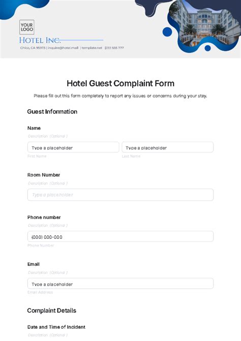 Free Product Complaint Form Template To Edit Online