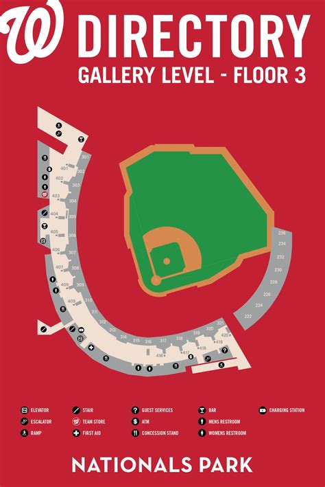 Nationals Park Directory Maps Washington Nationals