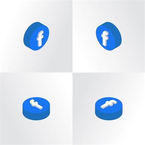 Premium Vector Facebook 3d Icon