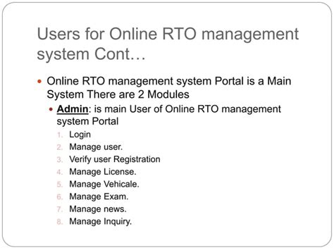 Online Rto Management System PPTX