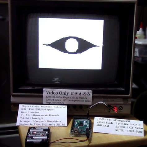 Bad Apple Via The Arduino Mega Hackaday