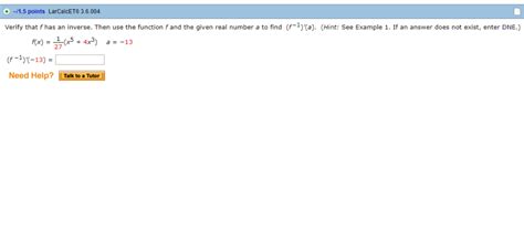 solved 1 5 points larcalcet6 3 6 004 verify that fhas an
