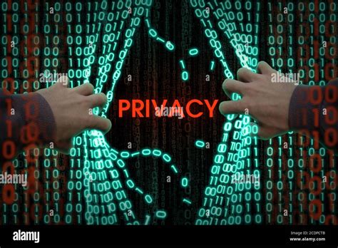 Hacker Hands Tearing Binary Code Hacker Enters The Computer Steals Personal Data Hacking