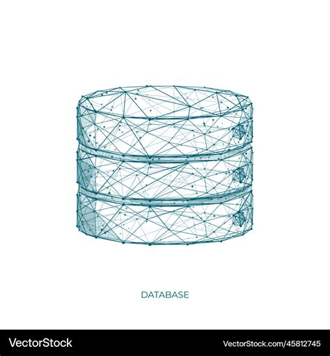 Datenbankdatenservertechnologie Polygonal Vektorbild